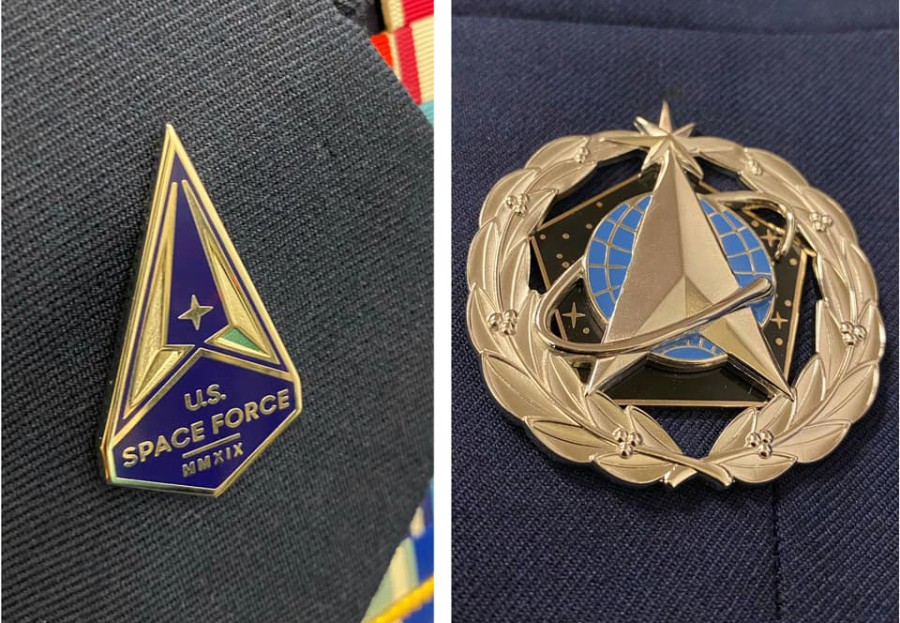 Space Force troops get lapel pin and badge to wear on their Air Force ...
