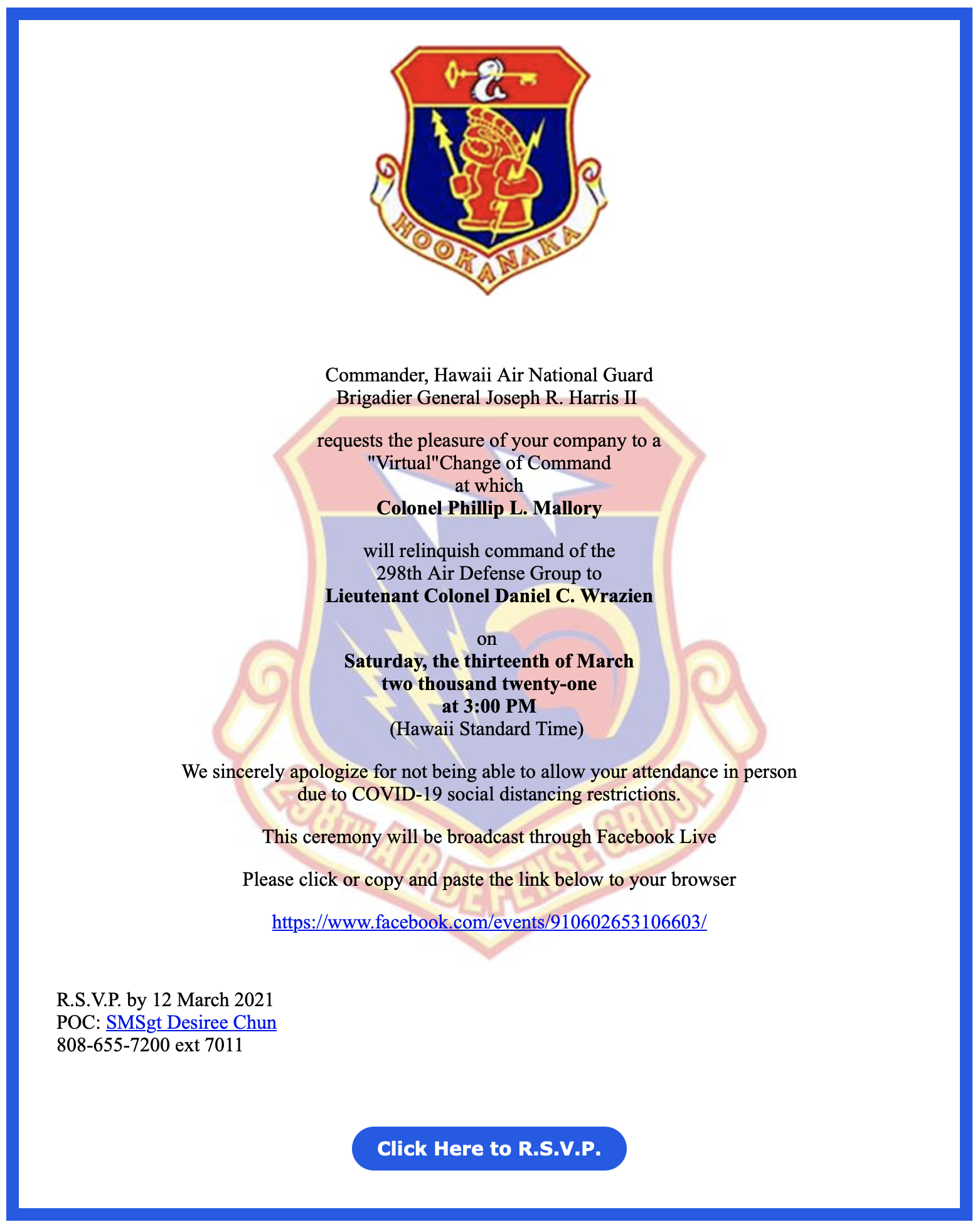 298th Air Defense Group Change of Command | Retiree News