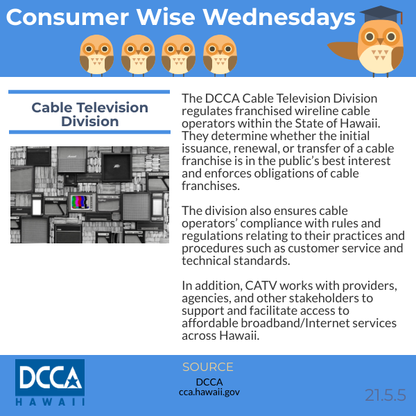DCCA Cable Television Division | Retiree News